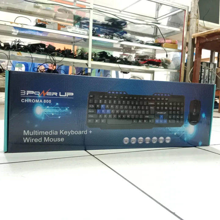keyboard plus mouse usb PowerUP | Lazada Indonesia