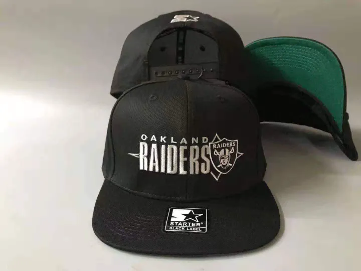 Vintage Cap, Oakland Raiders, Starter Black Label, Snapback, Adjustable ...