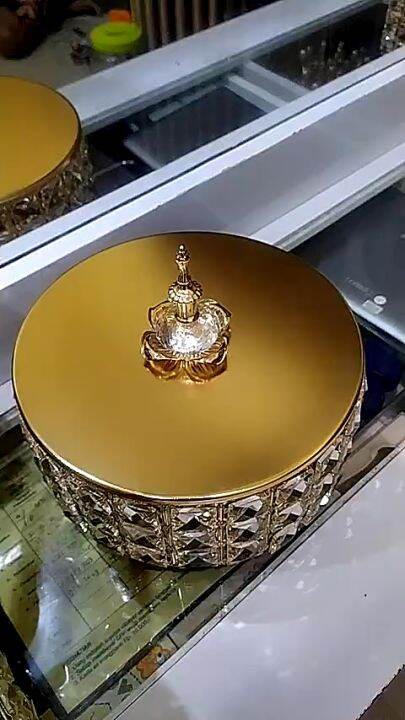Metal crystal candy box Kotak permen kristal Kotak penyimpanan makanan ...