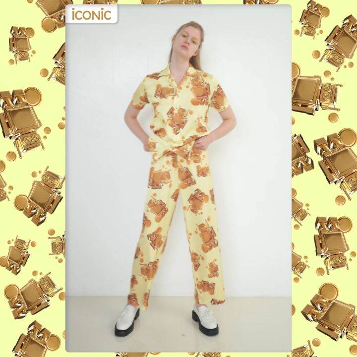 สินค้าใหม่ iCONiC GOLD ROBOT PANTS #7265 กางเกงขายาว เอวยืด ใส่ได้ทั้ง ...