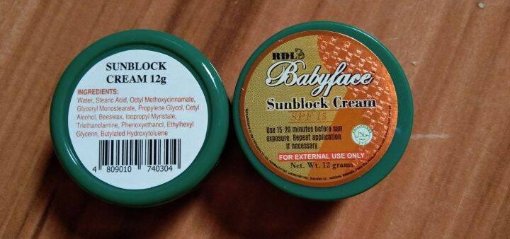 RDL Whitening cream with moisturizer & Sunblock Cream 12g (New ...