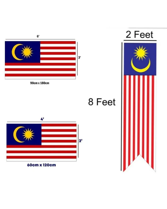 Bendera Malaysia 4x2, 6x3, 2x8ft National Flag [Ready Stock] Hari ...