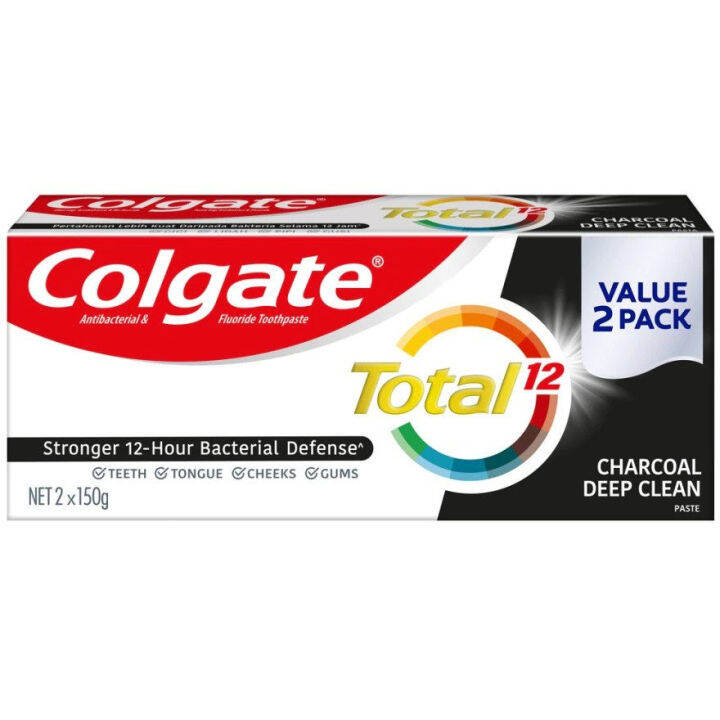 Colgate Total Charcoal Deep Clean Toothpaste 150g (TWIN PACK) | Lazada
