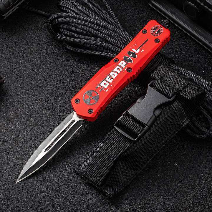 มีดสปริงตรง มีดพก Microtech Deadpool พร้อมส่ง ราคาถูก | Lazada.co.th