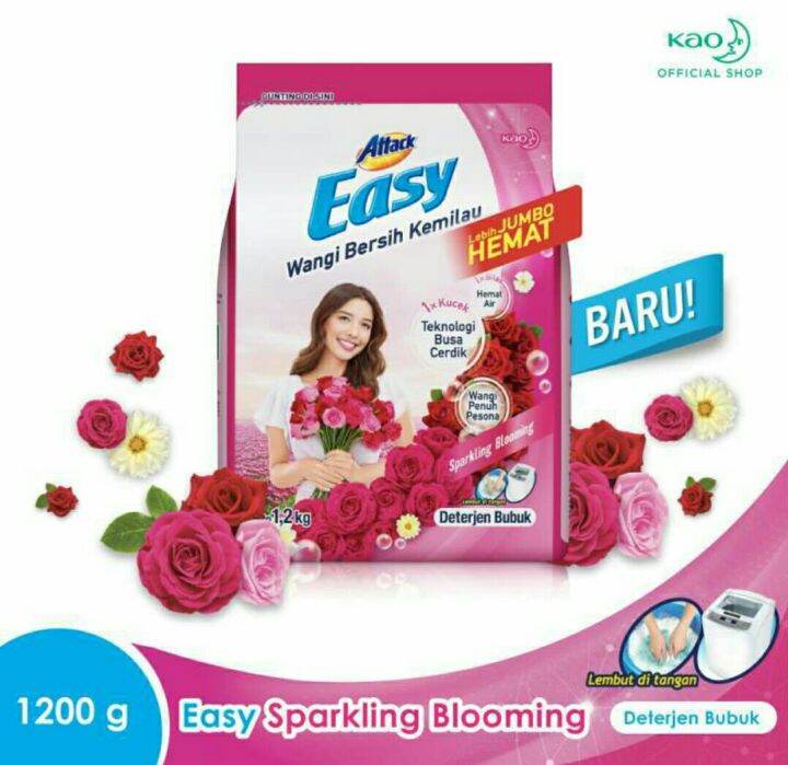 ATTACK Easy Romantic Flowers Detergant 1.2 kg | Lazada Indonesia