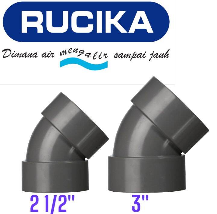 Knee 45 Derajat Rucika Elbow 45 Degree Knie PVC 45° | Lazada Indonesia