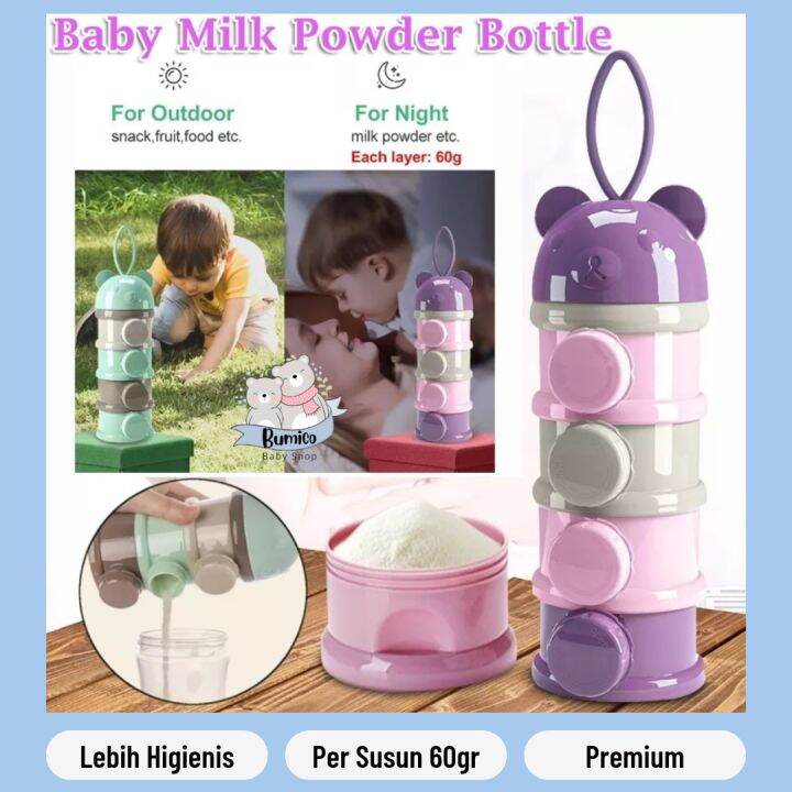 Tempat Penyimpanan Susu Box Susu Bubuk Susun Makanan Bayi | Lazada ...