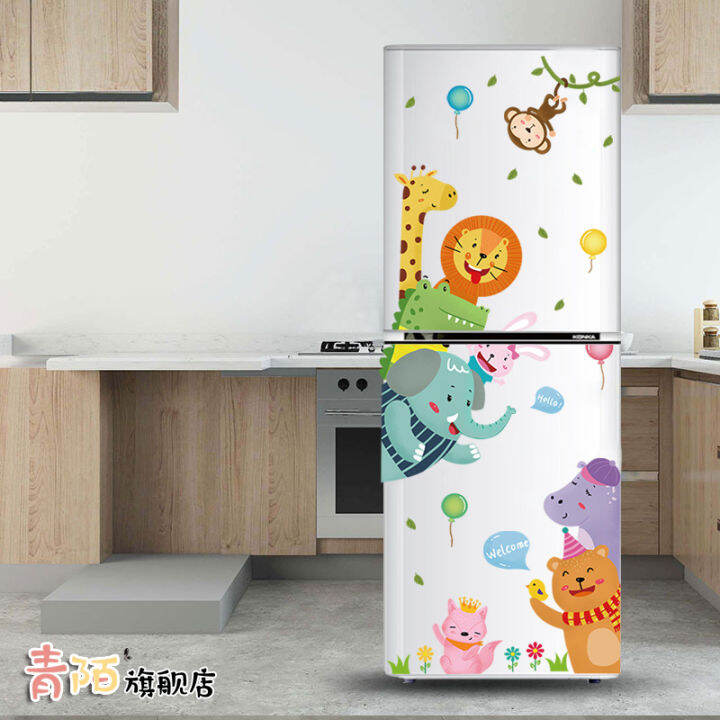 Cartoon Fridge Stickers Single-Door Air Conditioning Stickers ...