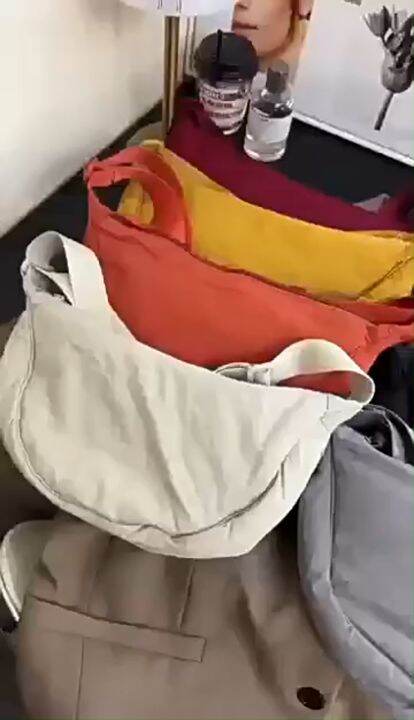 Uniqlo sling bag with cotton inside dumpling bag original Crossbody Bag ...