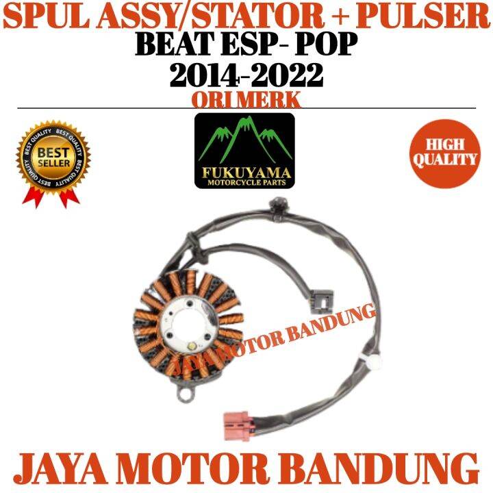 SPUL ASSY STATER SPOOL STATOR ASSY KOMPLIT BEAT ESP POP TAHUN 2014-2015-2016-2017-2018-2019-2020 ...