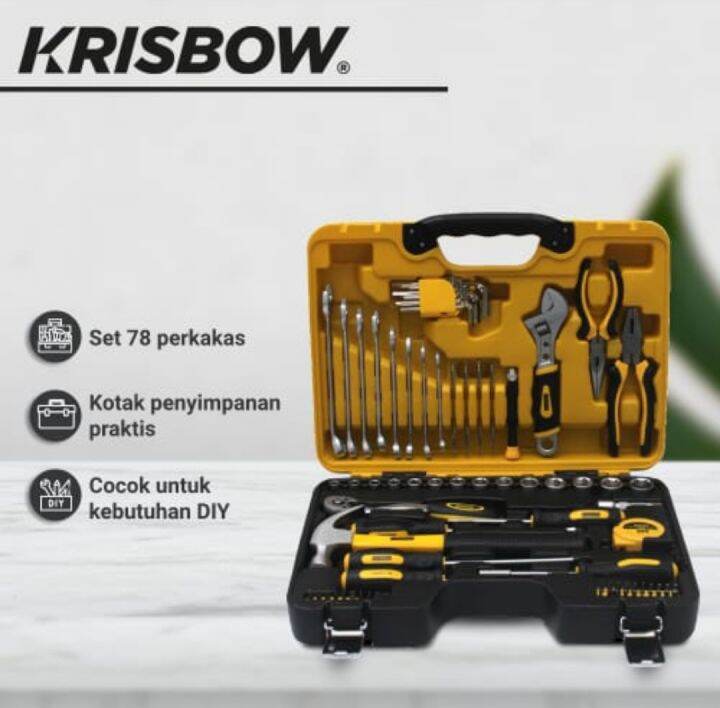 KRISBOW TOOL KIT SET 78 PCS PERKAKAS MEKANIK | Lazada Indonesia
