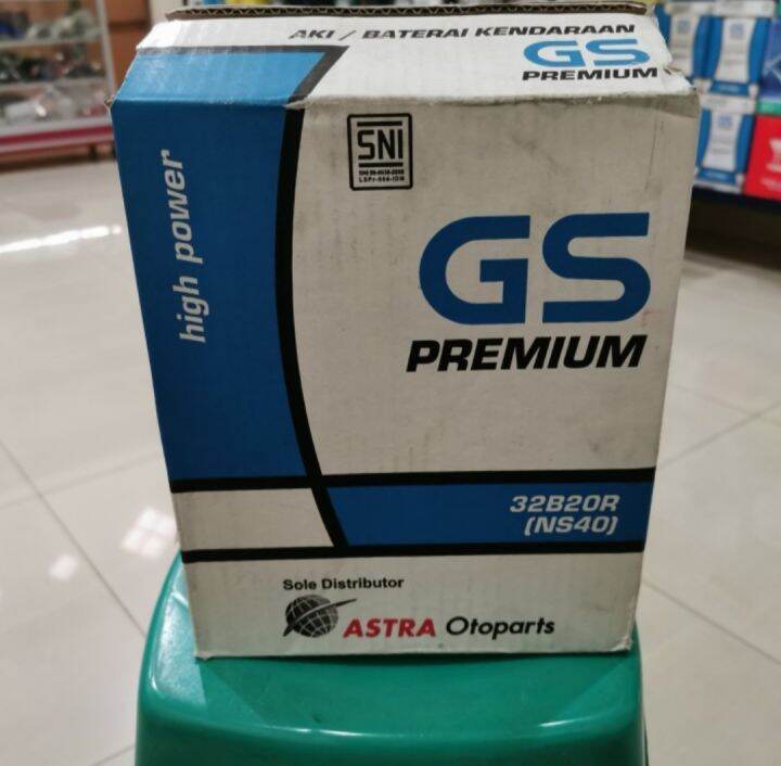 AKI BATERAI BASAH GS ASTRA PREMIUM NS40(32B20R) UNTUK MOBIL XENIA AVANZA TERIOS RUSH DAN GENSET ...