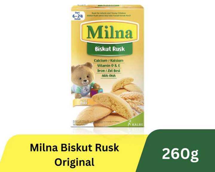 Milna Baby Rusk Original (260g) For 6+ Babies | Lazada
