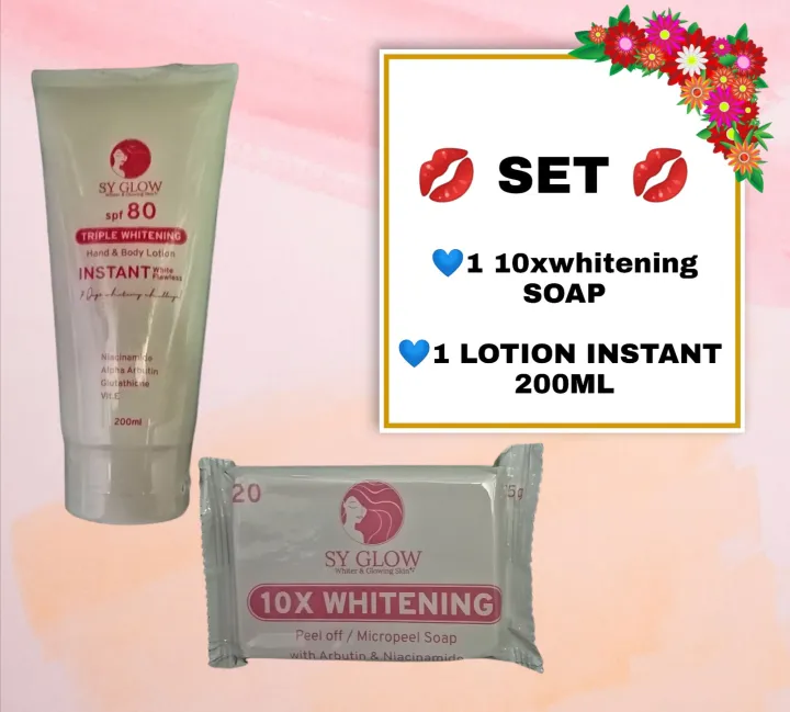 SYGLOW COMBO 10xwhitening SOAP AND INSTANT LOTION 200ML | Lazada PH