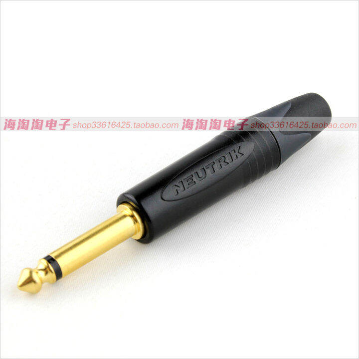 Swiss Neutrik 6.35 Ts Ts Plug Gold-Plated Black Case Audio Speaker ...