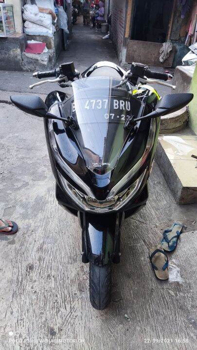 visor pcx 150 plus sepion R25 - windshield pcx 150 dan sepion R25 ...