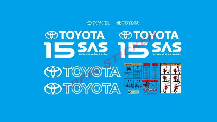 Stiker Forklift TOYOTA SAS 15/1,5 Ton Stiker Alat Berat | Lazada Indonesia