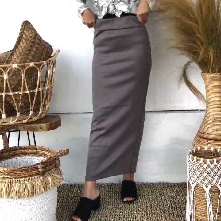 ROK SPAN SCUBA PANJANG BELAH BELAKANG | Lazada Indonesia