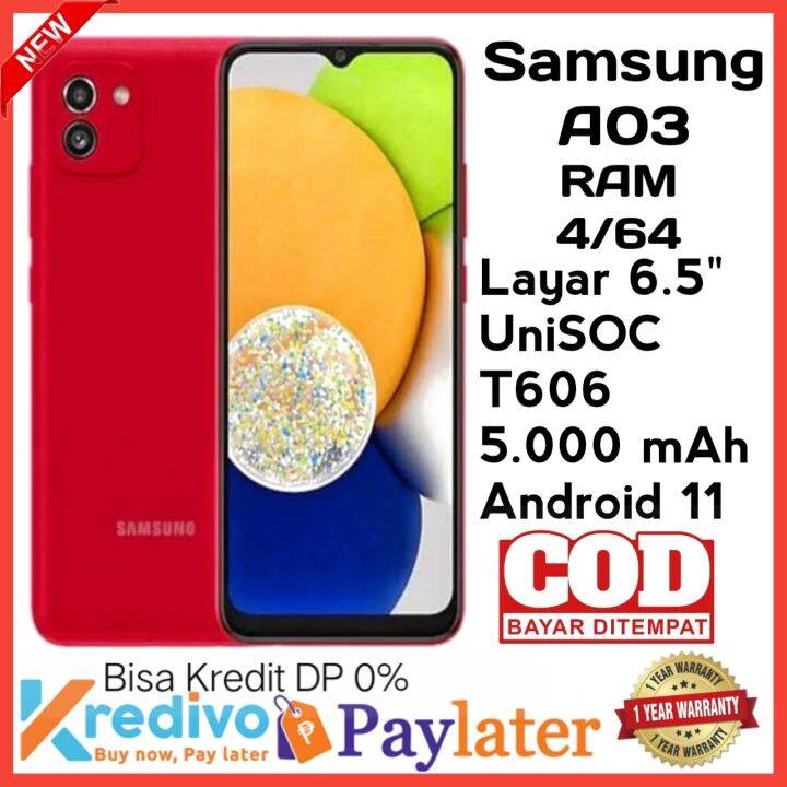 SAMSUNG A03 RAM 4/64 ORIGINAL-GARANSI RESMI 1 TAHUN | Lazada Indonesia