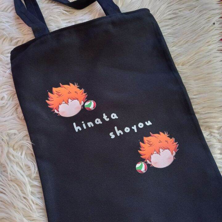TOTE BAG HITAM HINATA SHOYOU TOTEBAG BLACK HAIKYUU | Lazada Indonesia