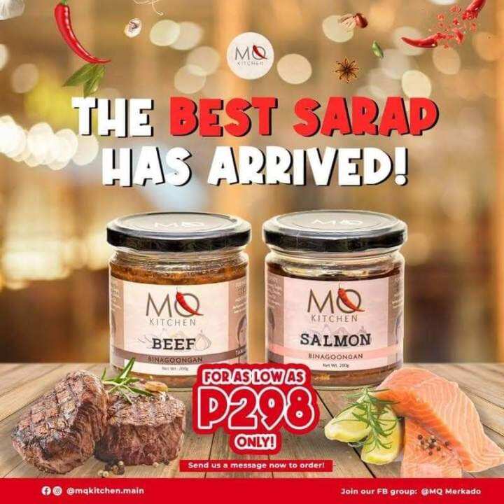 MQ Kitchen - Salmon & Beef Binagoongan 200 grams | Lazada PH