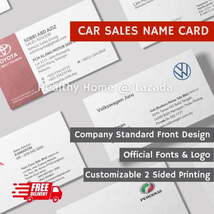 (3,5,10box) Car Salesman Business Card, Name Card Printing, Cetak Kad ...