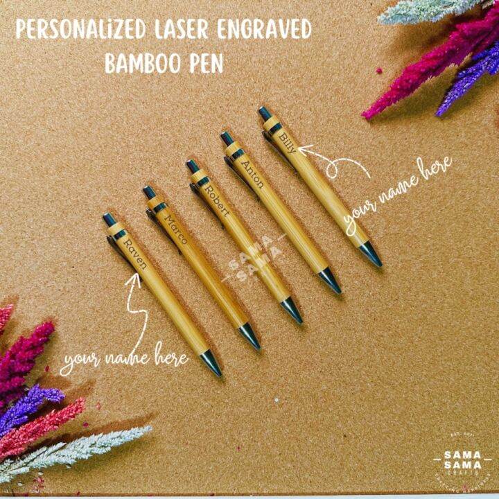 Personalized Laser Engraved Bamboo Pen | Lazada PH