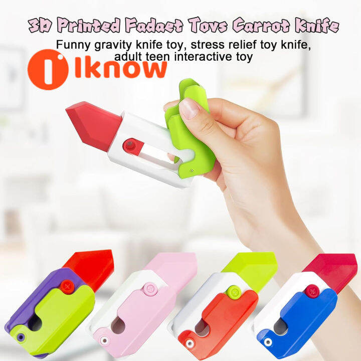 I know 3D Printed Gravity Fidget Toy, Funny Plastic EDC Carrot Fidget ...