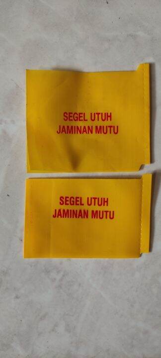 100 LEMBAR SEGEL KUNING TUTUP BOTOL 55x45 ABC/AQUA/MARJAN AIR MAWAR ...