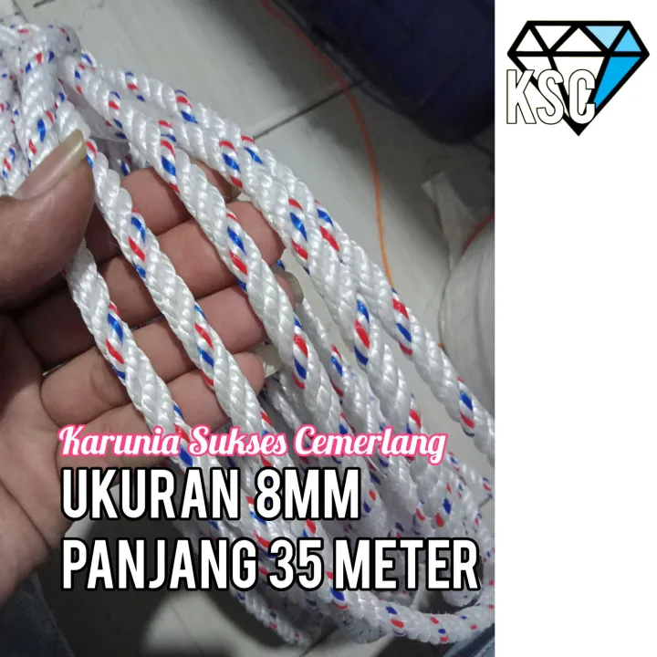 TAMBANG 8MM (35 METER) / TAMBANG IKAT MOBIL 8MM / TAMPAR 8MM / TAMBANG ...
