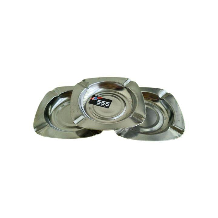 asbak stainless kotak / tempat putung rokok stainless kotak | Lazada ...