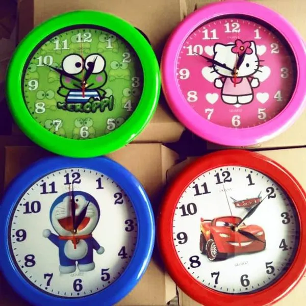 Jam dinding/jam karakter/jam polos | Lazada Indonesia