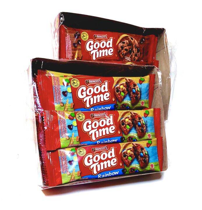 Arnotts Good Time Kukis Cokelat Chips Rainbow dan Double Choc ( 1 box ...