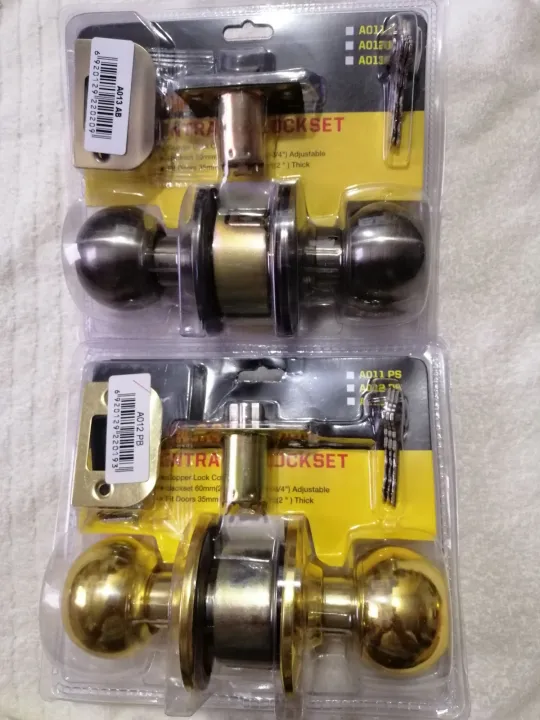 PHILOCK ENTRANCE LOCK SET DOOR KNOB HEAVY DUTY A012PB | Lazada PH