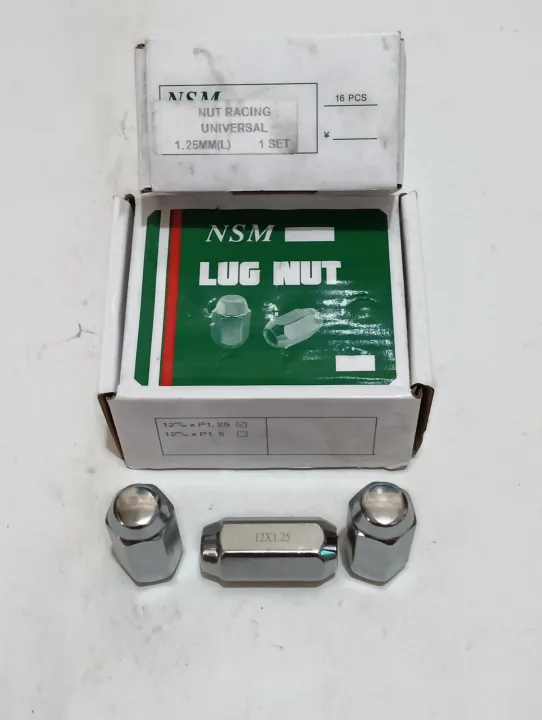 NUT RACING UNIVERSAL MUR BAUT RODA (LONG) 12x1.25MM HARGA 1PCS | Lazada ...