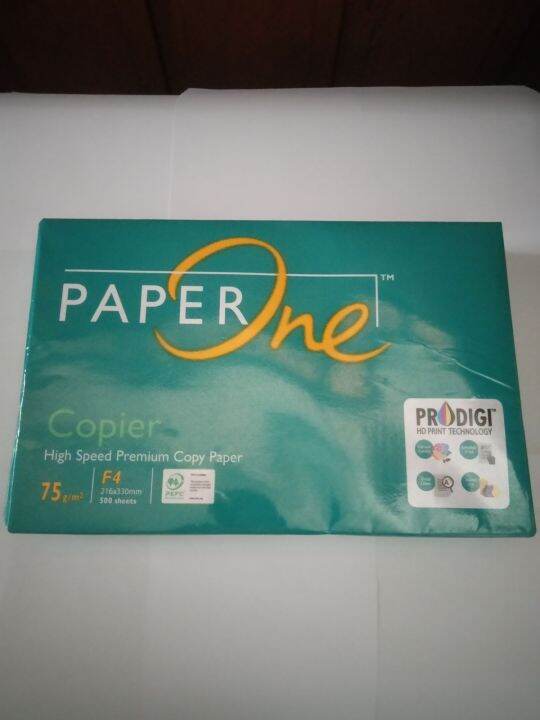 kertas HVS ukuran f4 paper one 75 gsm per pak isi 500 lembar | Lazada ...