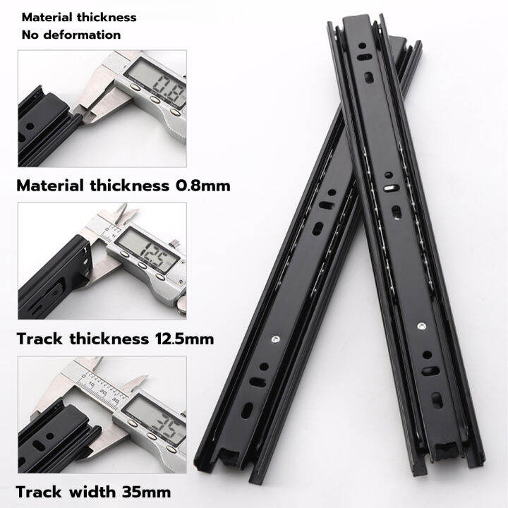 Talao Drawer slide rail three-section guide 12in 14in chdrawer roller ...