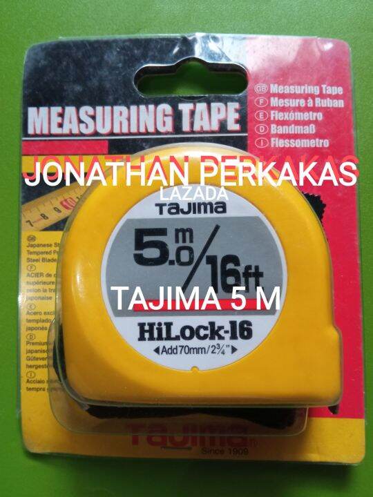 meteran asli tajima hilock 5m/rol meter tajima hilock 5 m | Lazada ...