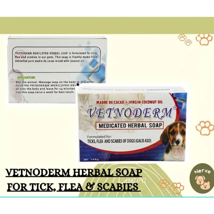 VETNODERM MEDICATED HERBAL SOAP for TICK N FLEAS & SCABIES SOAP OF PETS ...