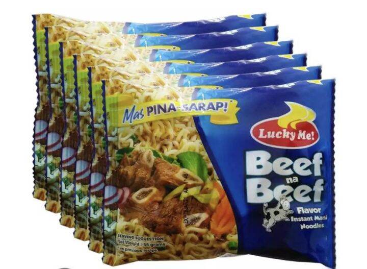 Lucky Me Beef na Beef Noodles 55g set of 6 | Lazada