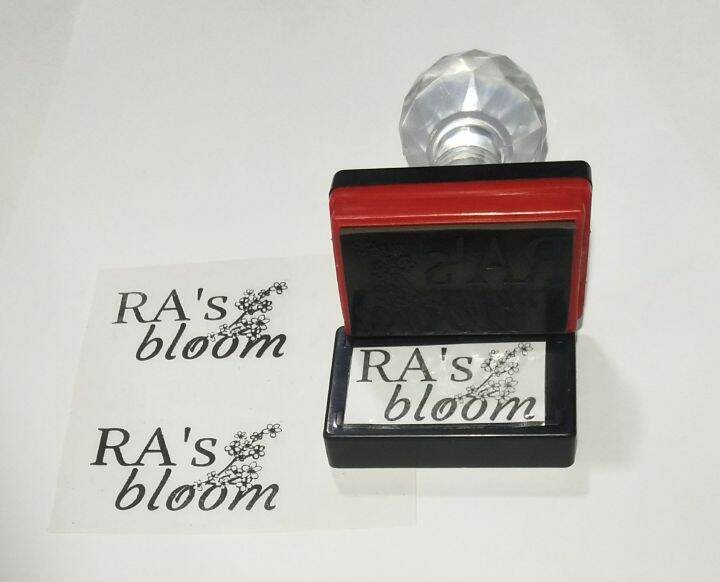 customized stamp crystal handle 20*40mm self ink/flash stamp | Lazada PH
