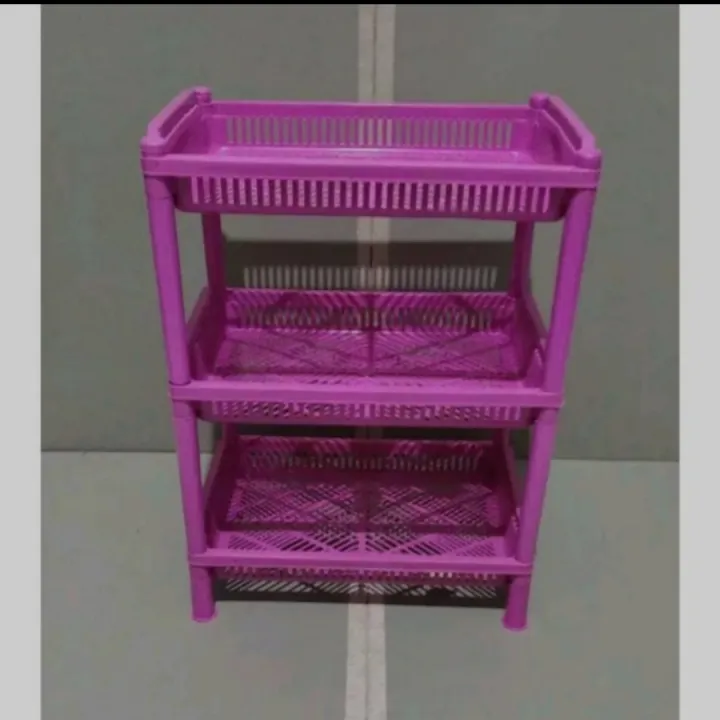 Rak Mini Plastik Segi Susun 3 / Rak Plastik Kecil Segi Serbaguna COD ...
