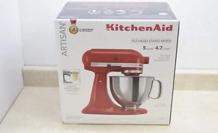 KitchenAid 5 Quart Tilt-Head Stand Mixer, Empire Red KSM150PSER - NEW ...
