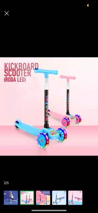 Scooter Anak Lipat Otopad 3 Roda Ada Lampu LED | Lazada Indonesia