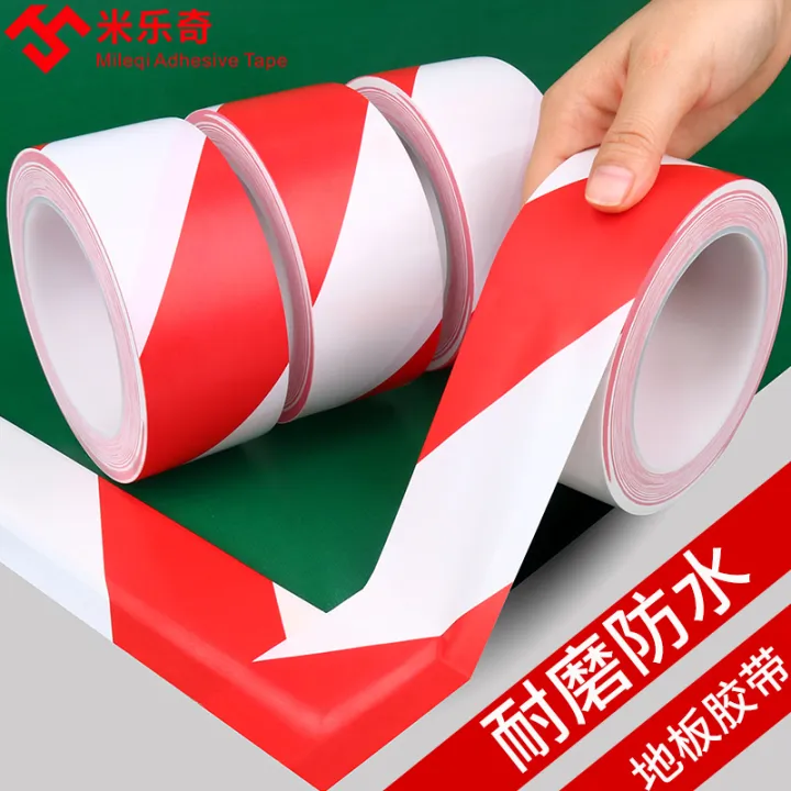 Miloqi 471 Red and White Warning Tape PVC Fire Warning Isolation ...
