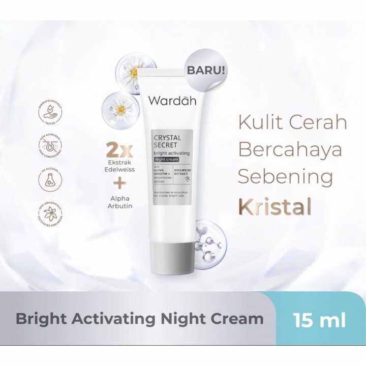ASEMKAJKT - Wardah Crystal Secret Bright Activating Night Cream 15g ...