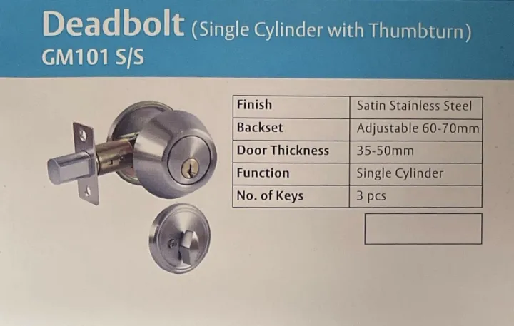 Yale Gateman stainless door knob single deadbolt deadlock door lock ...