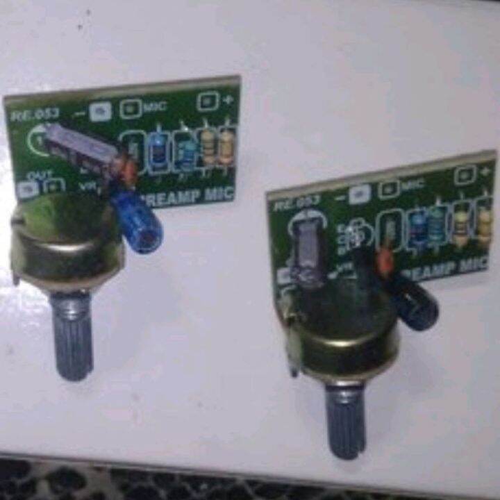 preamp Mic 1transitor Anti desis sensitif rangkaian penguat Mic 1tr ...