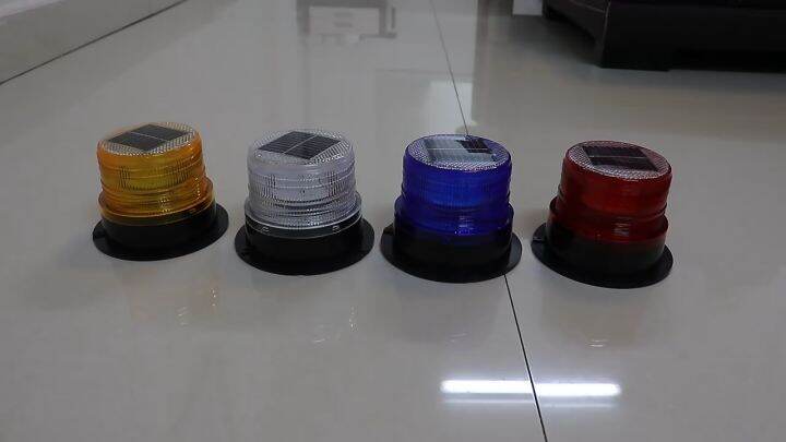 Solar Power Construction Warning Light LED Safety Strobe Emergency Road ...