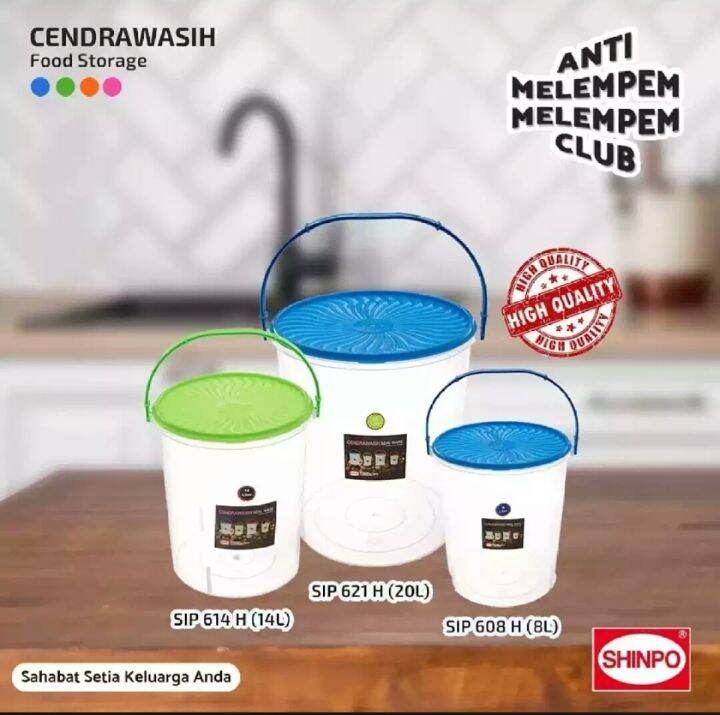 Toples Bulat dengan tutup dan gagang ukuran 8L 14L 20L cendrawasih | Lazada Indonesia